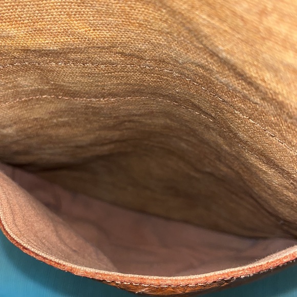 Tsd | Bags | Unique Tsd Orange Leather And Browntan Waxed Canvas ...